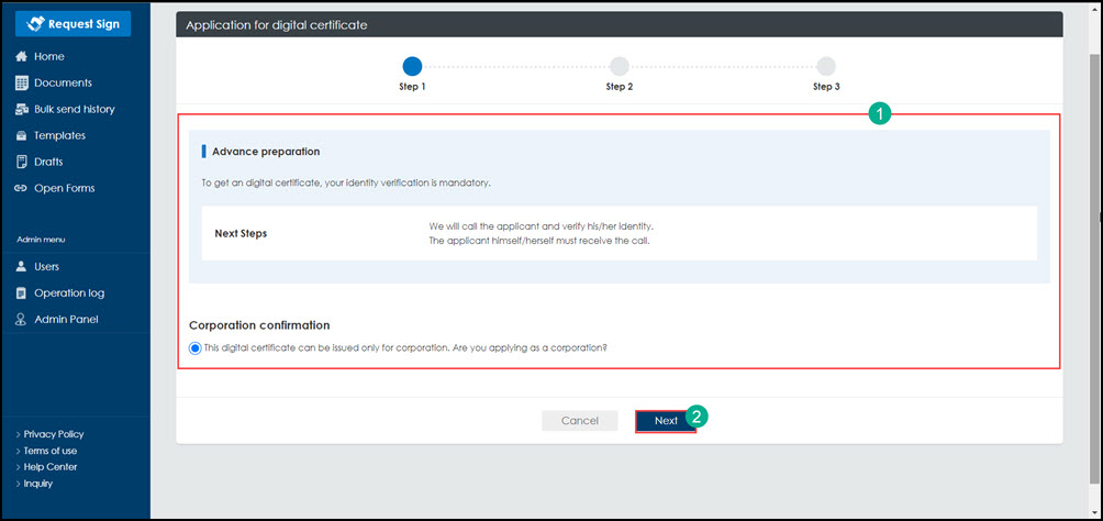 How Can I Request For my Digital Certificate in GMO Sign – GMO Sign ...