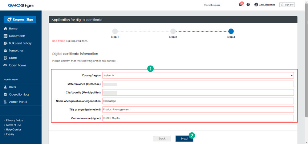 How Can I Request For my Digital Certificate in GMO Sign – GMO Sign ...